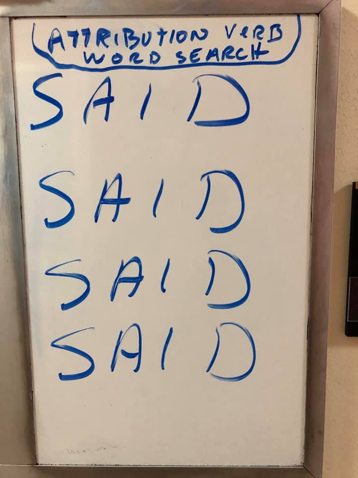 An attribution-verb word search for beginning journalism students ...